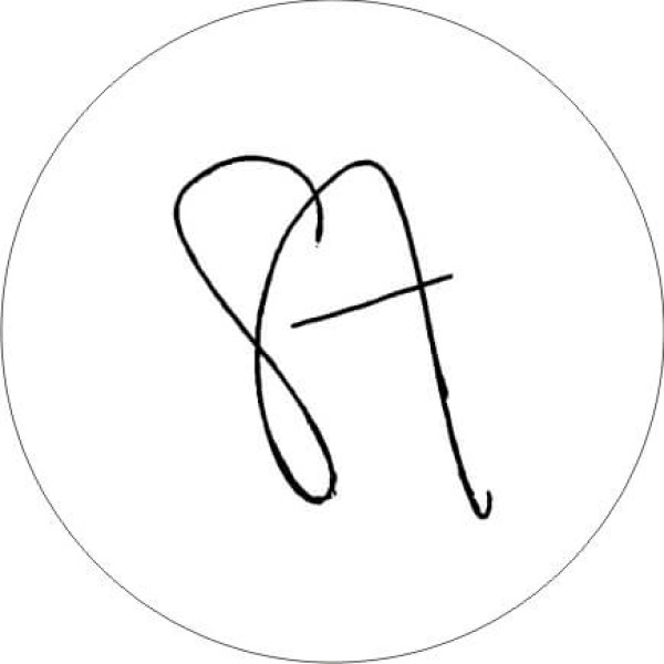 Small Initial Signature Round Stamp