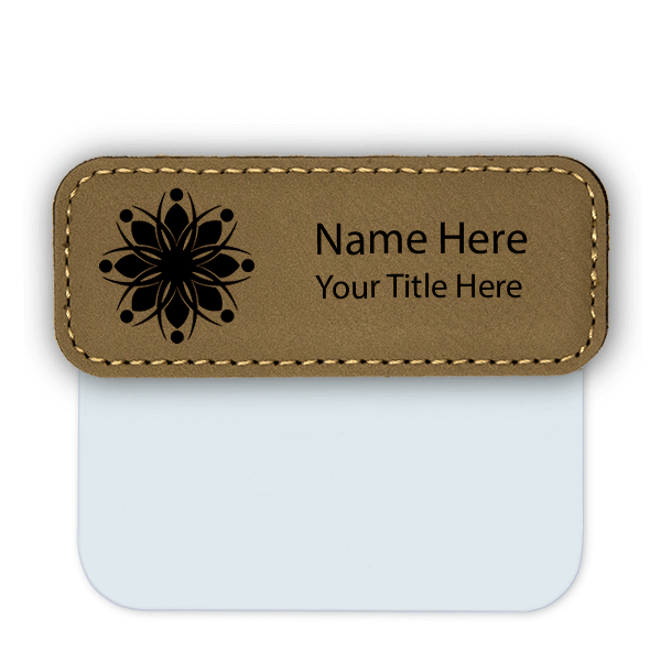 Leatherette Pocket Badge - 1" x 3" | HC Brands